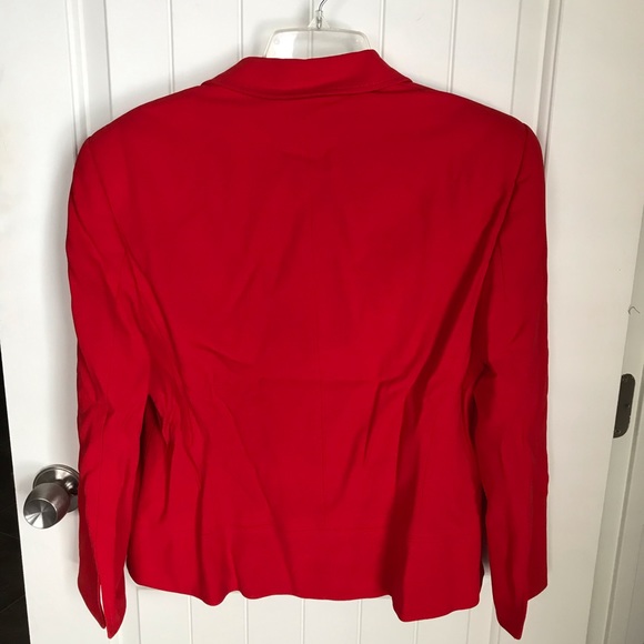 Escada | Jackets & Coats | Escada Red Dress Coat Suit Button Up Jacket ...
